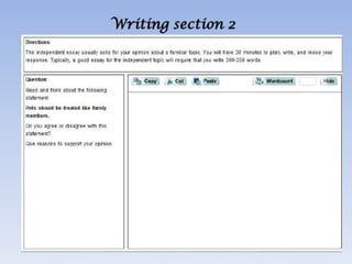 An overview of the toefl ibt - HB | PPT | Educational Assessment | Education