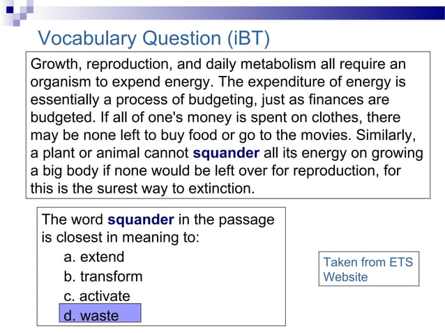 An overview of the toefl ibt - HB | PPT | Educational Assessment | Education