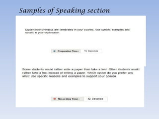 An overview of the toefl ibt - HB | PPT | Educational Assessment | Education