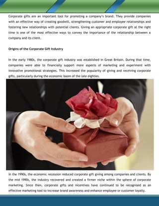 An Overview of the UK Corporate Gift Market | PDF