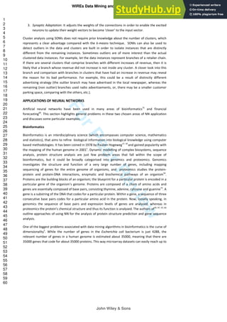 An Overview Of The Use Of Neural Networks For Data Mining Tasks | PDF