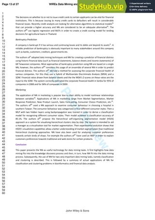 An Overview Of The Use Of Neural Networks For Data Mining Tasks | PDF