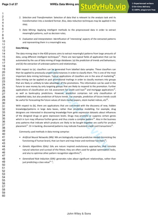 An Overview Of The Use Of Neural Networks For Data Mining Tasks | PDF