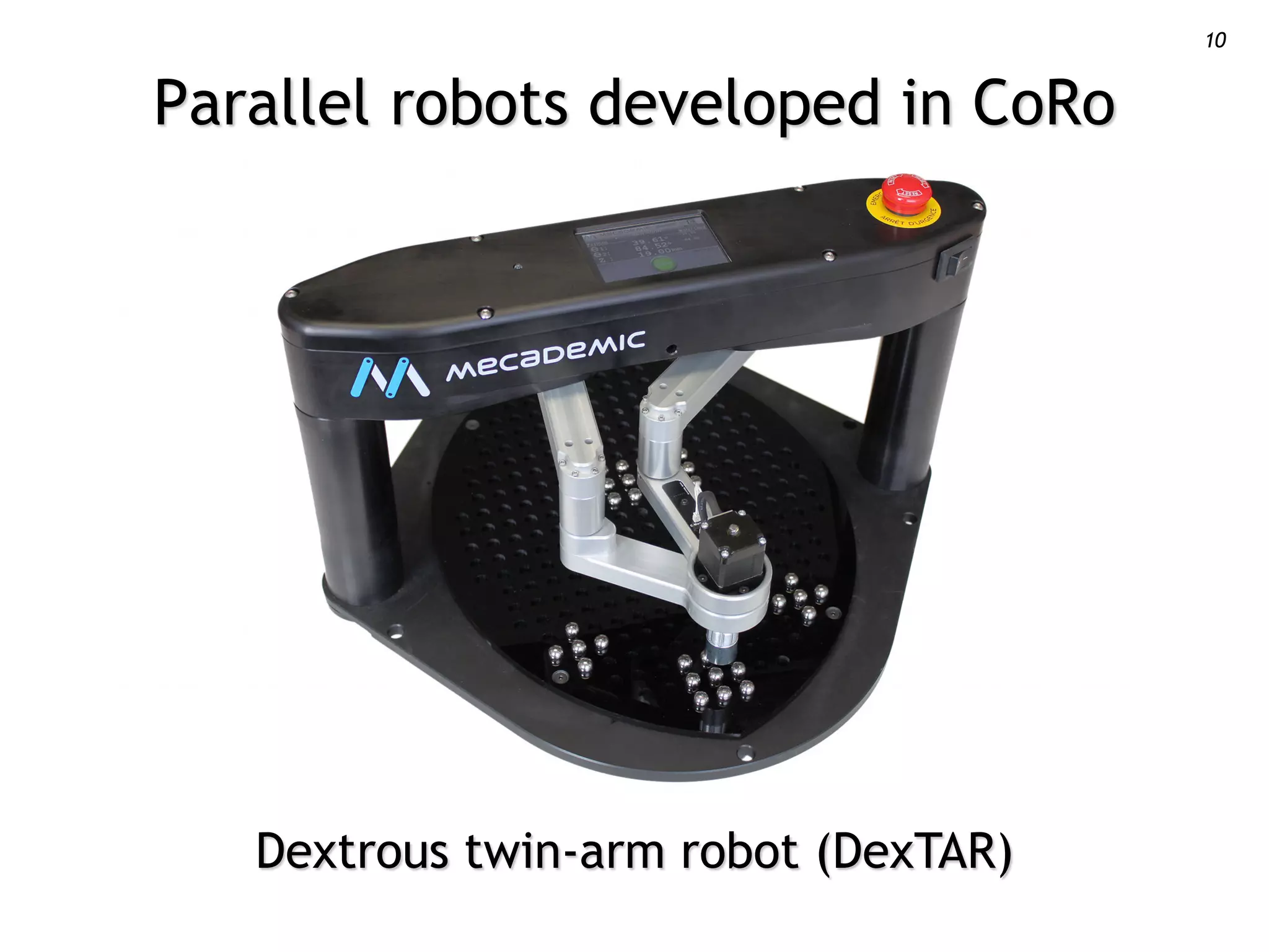 An overview of the various kinematic models in both parallel and serial robotic mechanisms ...