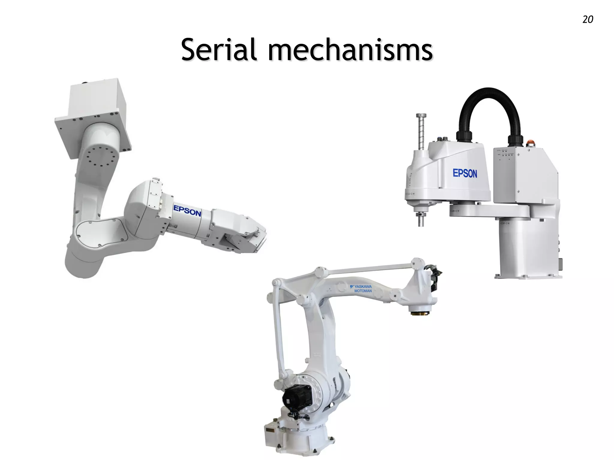 An overview of the various kinematic models in both parallel and serial ...