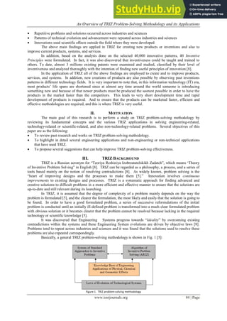 An Overview Of TRIZ Problem-Solving Methodology And Its Applications | PDF
