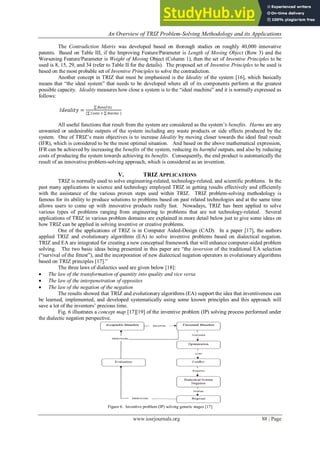 An Overview Of TRIZ Problem-Solving Methodology And Its Applications | PDF