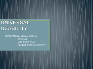 Universal Usability | PPTX