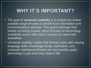 Universal Usability | PPTX