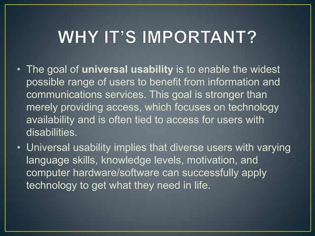 Universal Usability | PPT