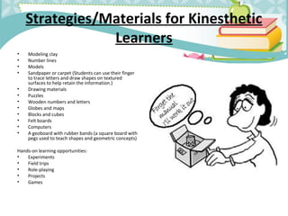 An overview of visual, auditory, and kinesthetic learners | PPT