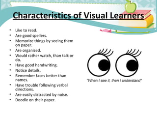 Visual Learner Characteristics