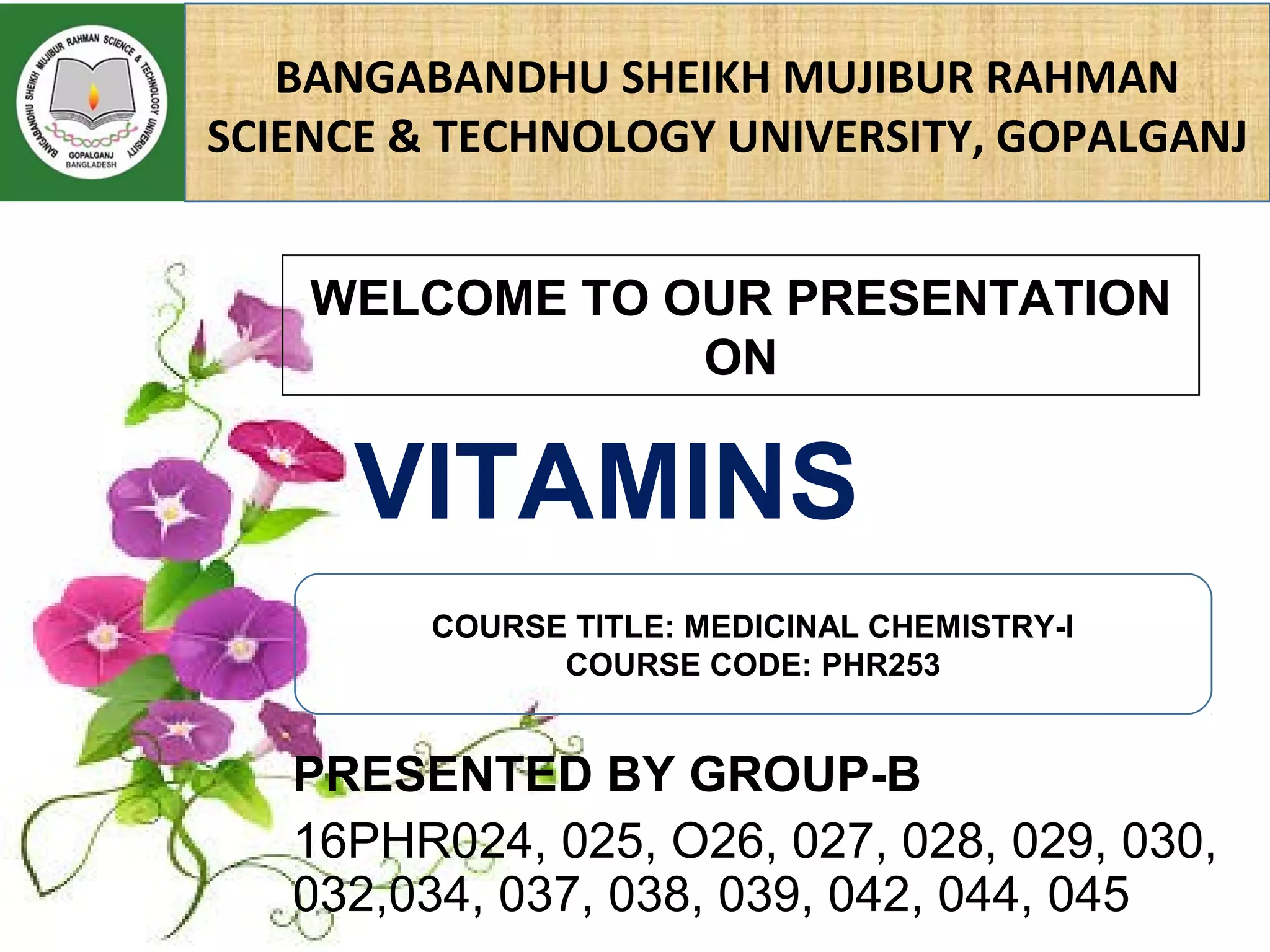 Vitamin (overview of a,b & c) | PPT