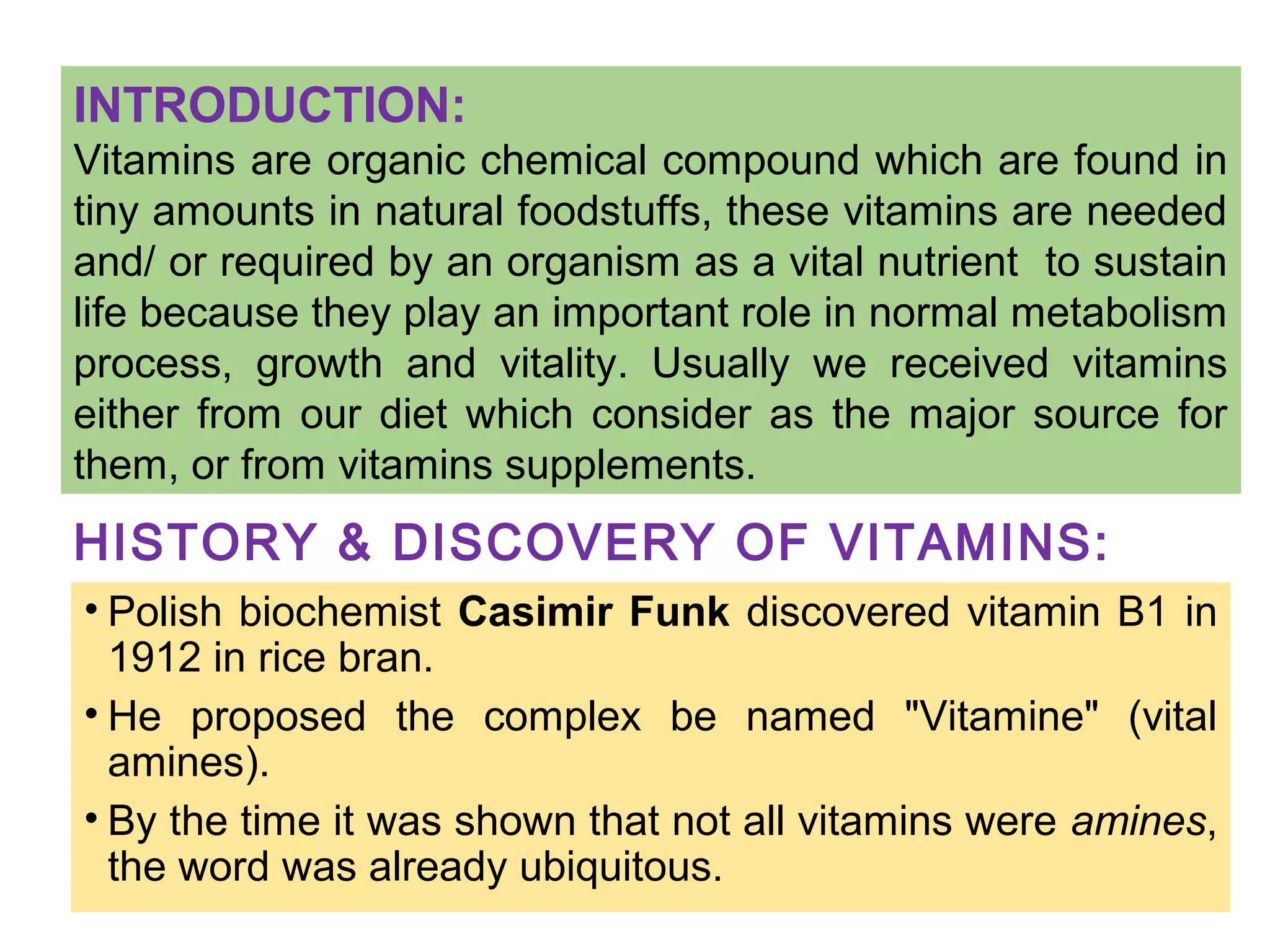 Vitamin (overview of a,b & c) | PPT