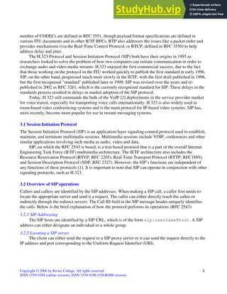 AN OVERVIEW OF VOICE OVER INTERNET PROTOCOL (VOIP | PDF