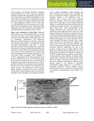 An Overview Of Water Pollution Status In Ethiopia With A Particular ...