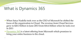 An overview of what is dynamics 365 | PPTX | Cloud Computing | Internet
