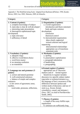 An Overview Of Writing Instruction And Assessment | PDF