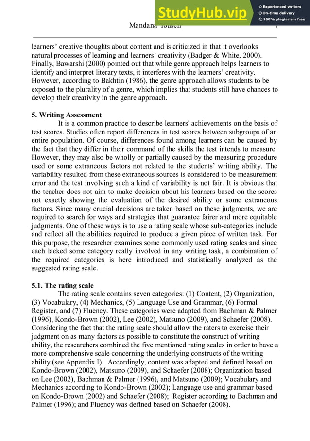 An Overview Of Writing Instruction And Assessment | PDF