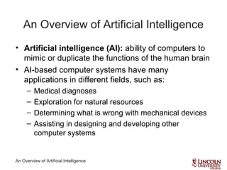 An overview on ai | PPT