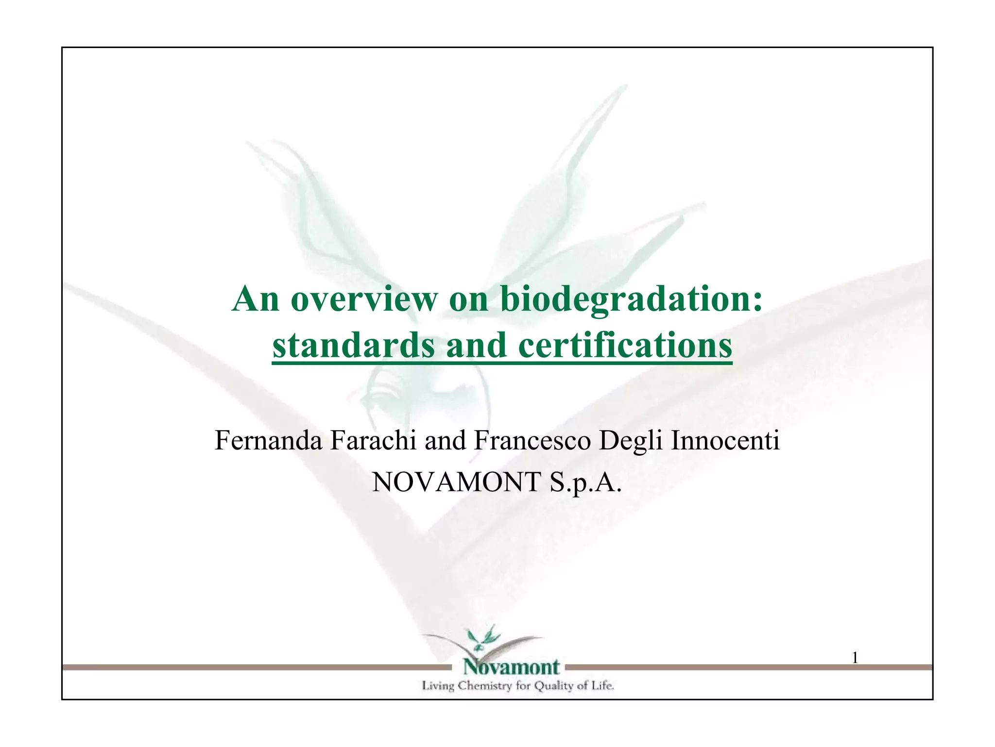 An overview on biodegradation and composting | PDF