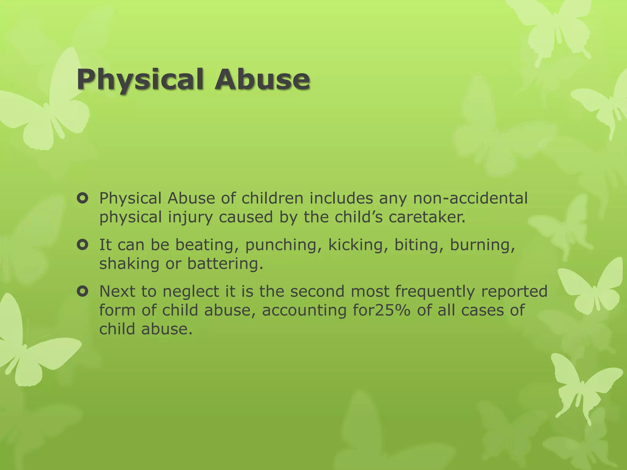 An overview on child abuse | PPT