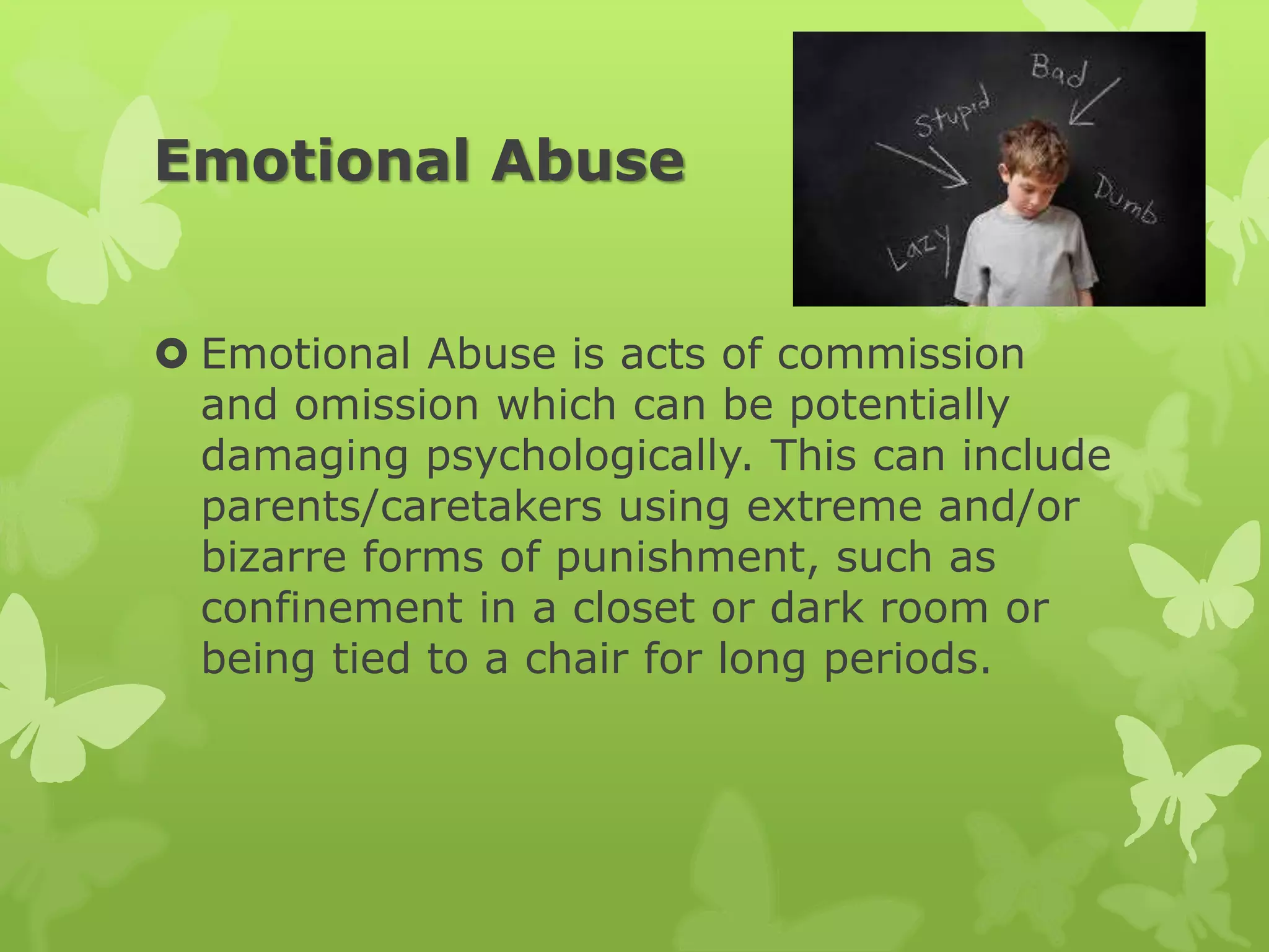 An overview on child abuse | PPT