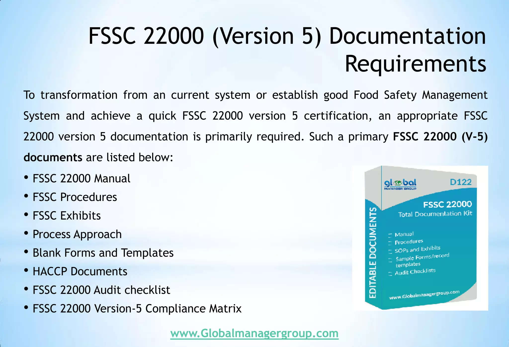 An Overview on FSSC 22000 (Version-5) Documentation kit | PDF