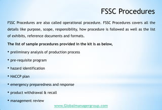 An Overview on FSSC 22000 (Version-5) Documentation kit | PDF