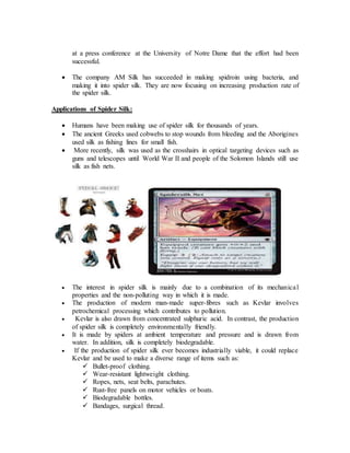 An over view on spider silk | DOCX