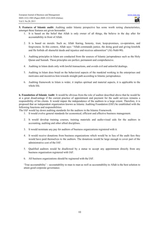An overview on the basics of islamic audit | PDF