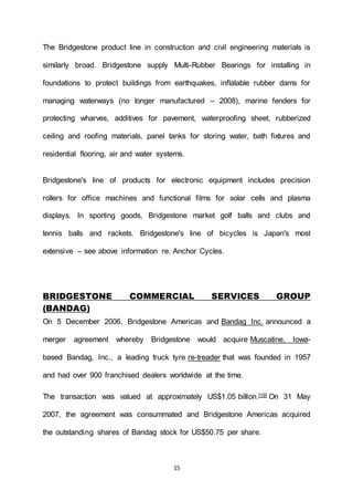 AN OVERVIEW ON THE BRIDGESTONE CORPORATION | DOCX