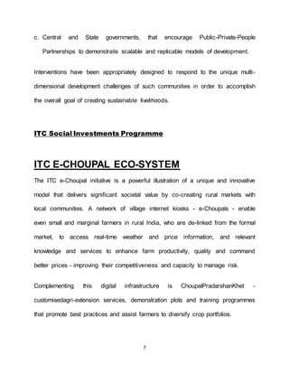 AN OVERVIEW ON THE CORPORATE SOCIAL RESPONSIBILITY INITIATIVES BY ITC COMPANY LIMITED | PDF