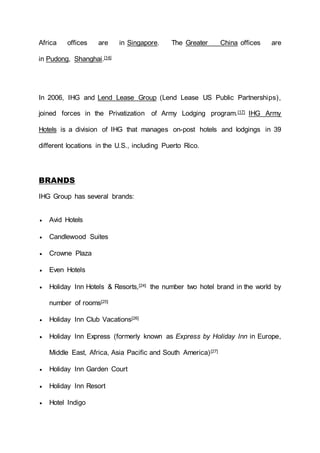 AN OVERVIEW ON THE INTERCONTINENTAL HOTELS GROUP PLC | DOCX