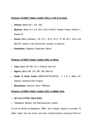 AN OVERVIEW ON THE OIL AND NATURAL GAS LIMITED | DOCX