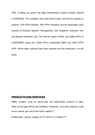 AN OVERVIEW ON THE OIL AND NATURAL GAS LIMITED | PDF
