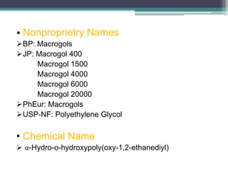 An overview peg & poloxamer | PPTX