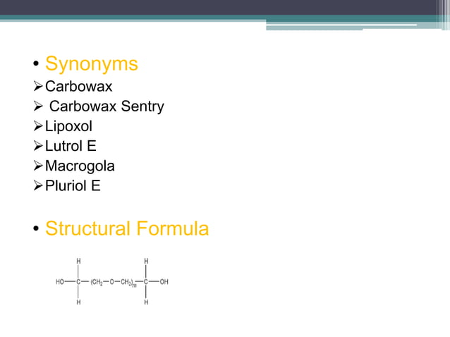 An overview peg & poloxamer | PPTX | Chemistry | Science