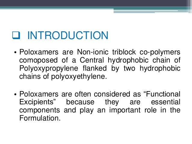 An overview peg & poloxamer
