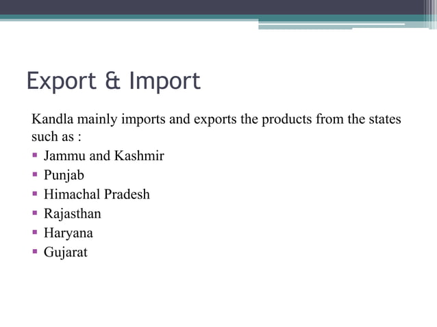 An overview to Kandla port | PPTX