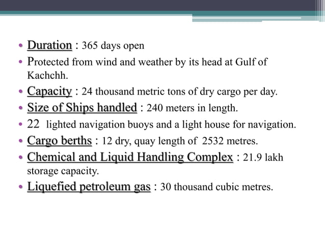 An overview to Kandla port | PPTX
