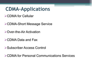 An overwiew of cdma | PPTX