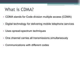 An overwiew of cdma | PPTX