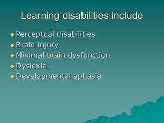 An owerview on Learning disabilities...PPT