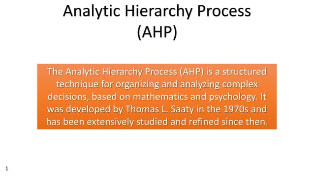 Analytic Network Process Pptx Physics Science