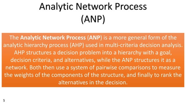 Analytic Network Process Pptx Physics Science
