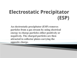Air and NOise pollution control. Electrostatic precipitator.pptx
