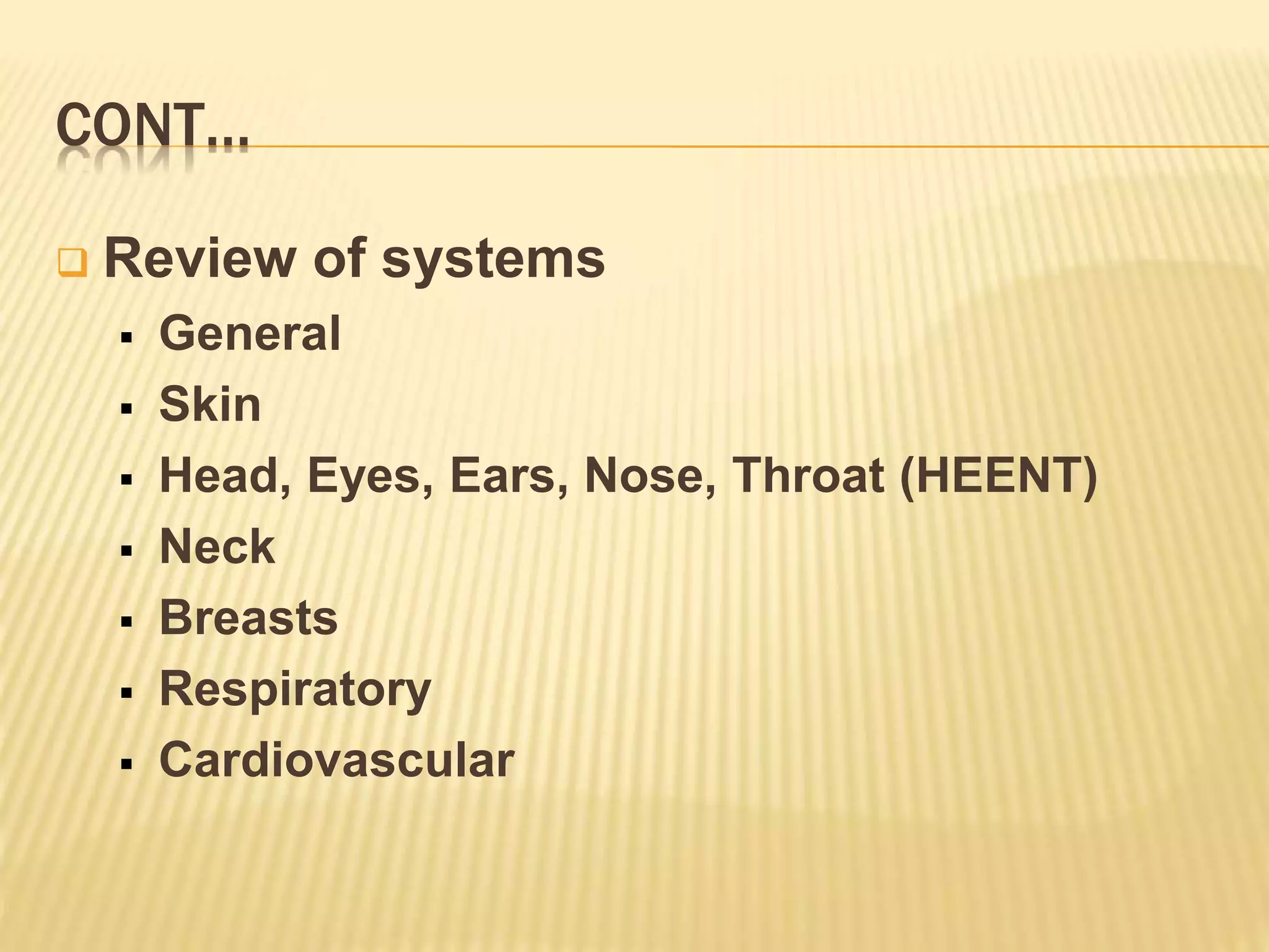 HISTORY COLLECTION PHYSICAL EXAMINATION | PPTX