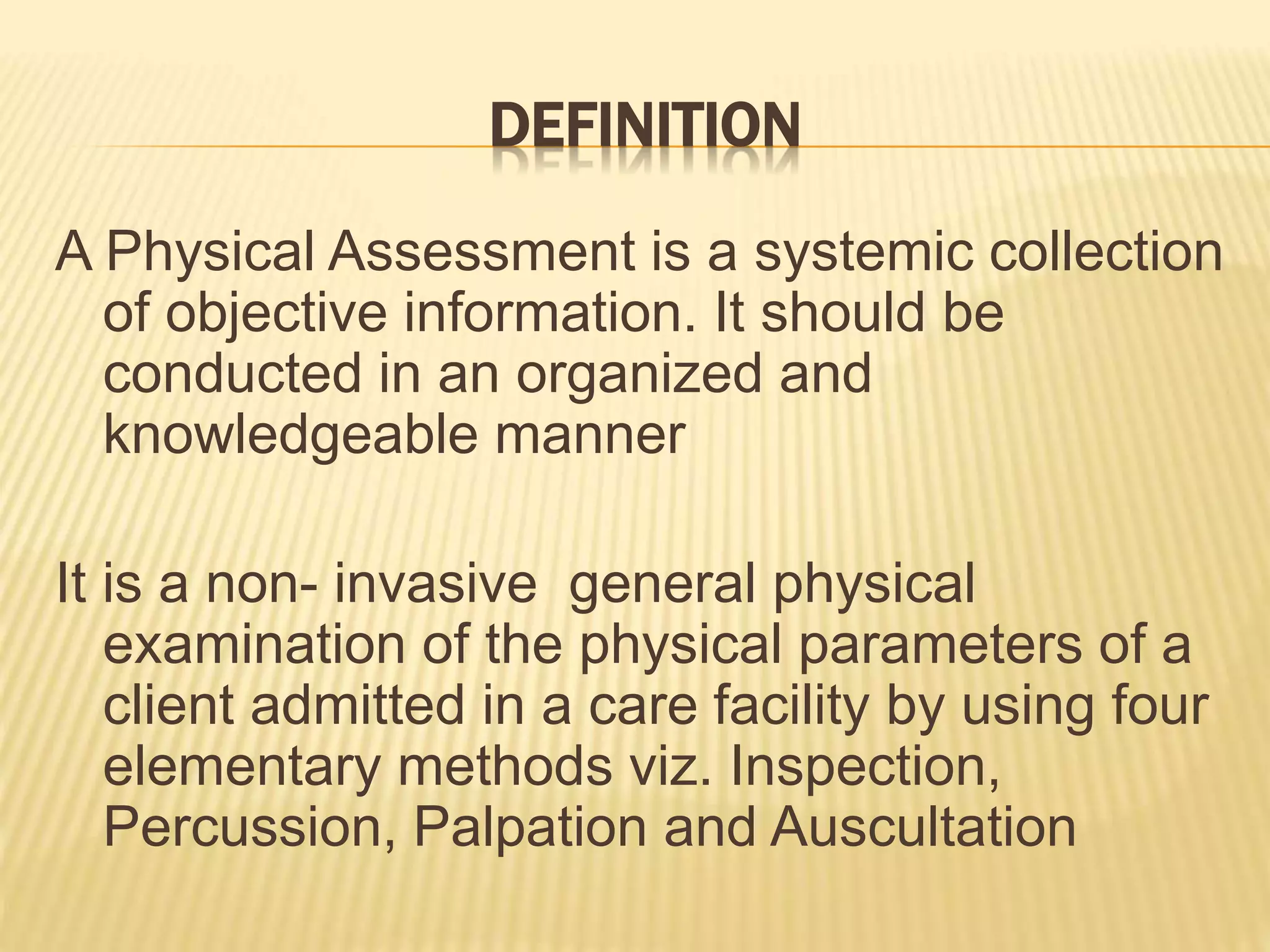 HISTORY COLLECTION PHYSICAL EXAMINATION | PPTX