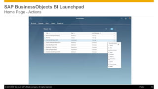 SAP Fiori with SAP BusinessObjects BI Launchpad | PDF